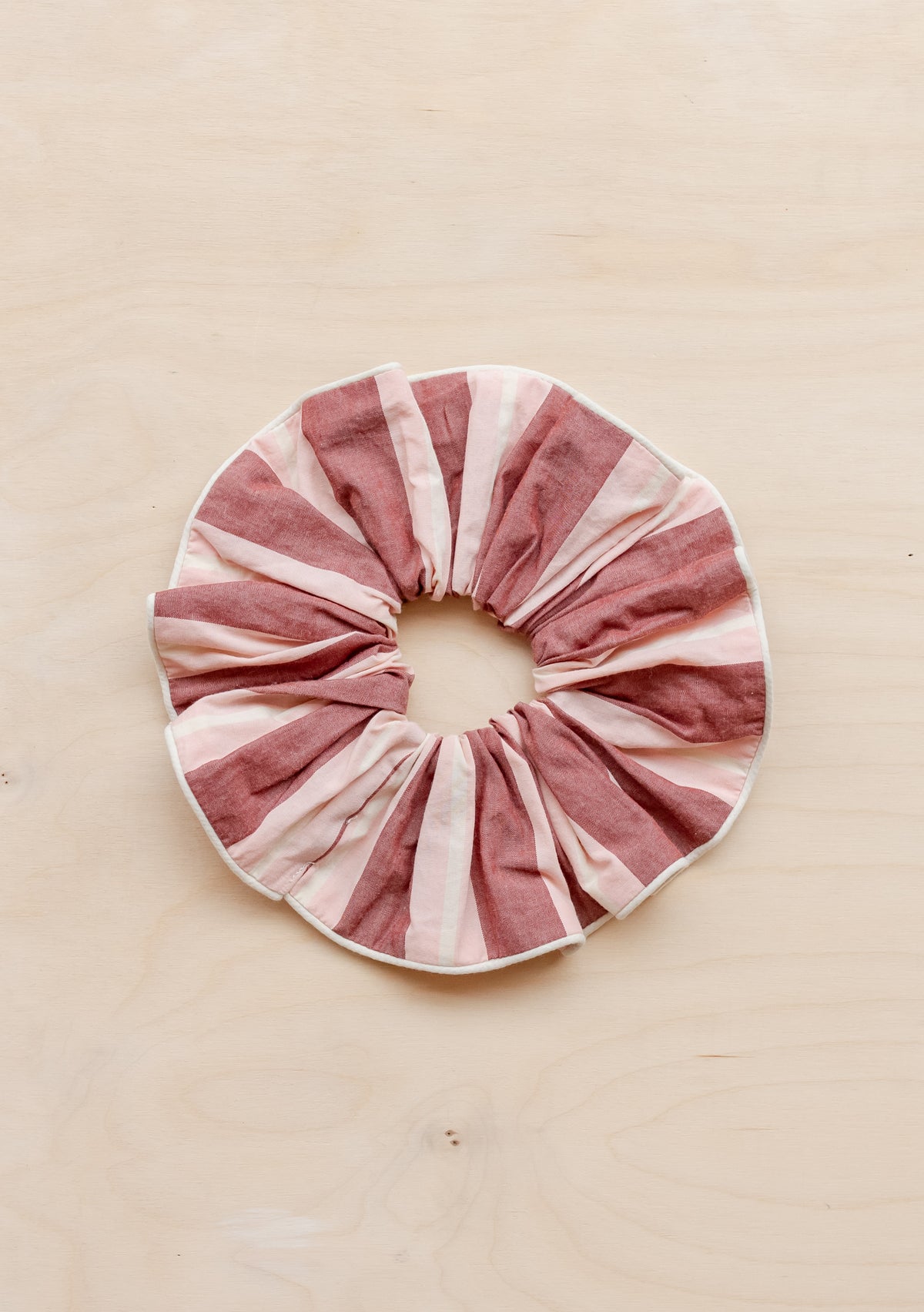 Cotton Oversized Scrunchie in Red Stripe – TBCo
