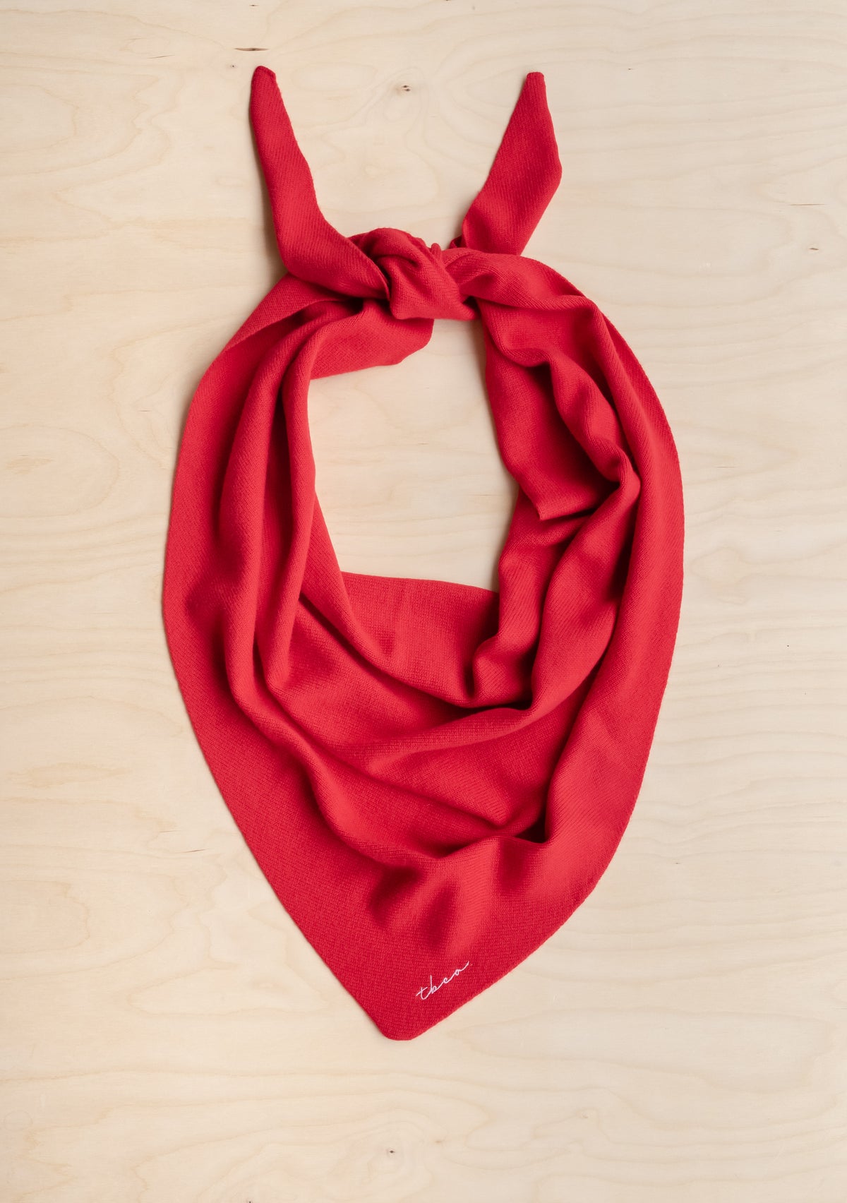 Large Merino Triangle Scarf in Red – TBCo